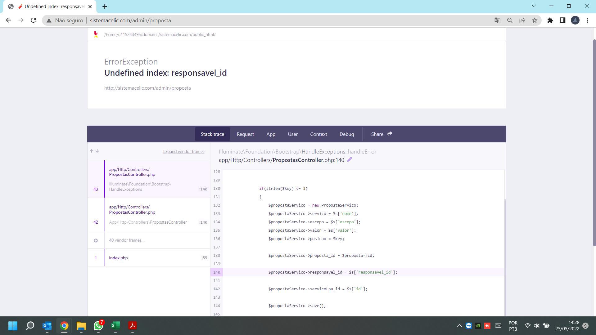 Erro Propostas · Issue #267 · fullcontent/sistemacelic · GitHub