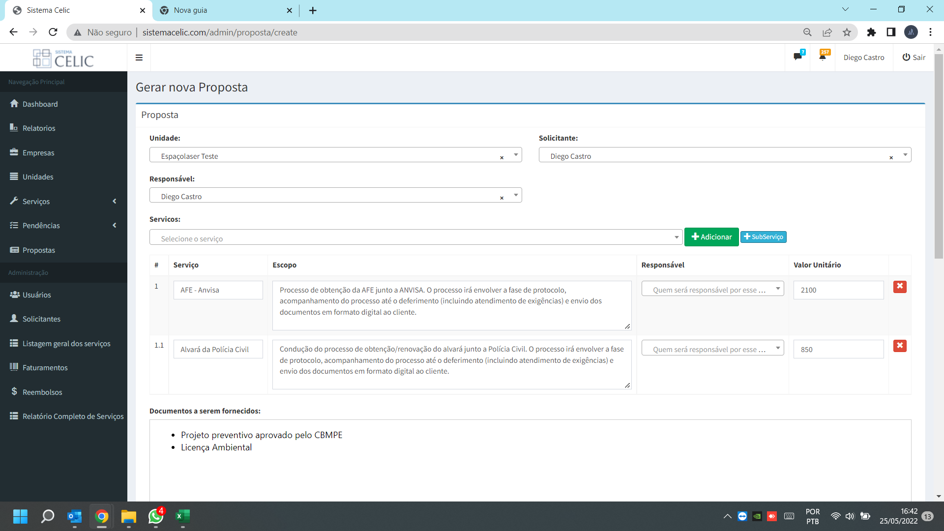 Erro Propostas · Issue 267 · Fullcontentsistemacelic · Github 