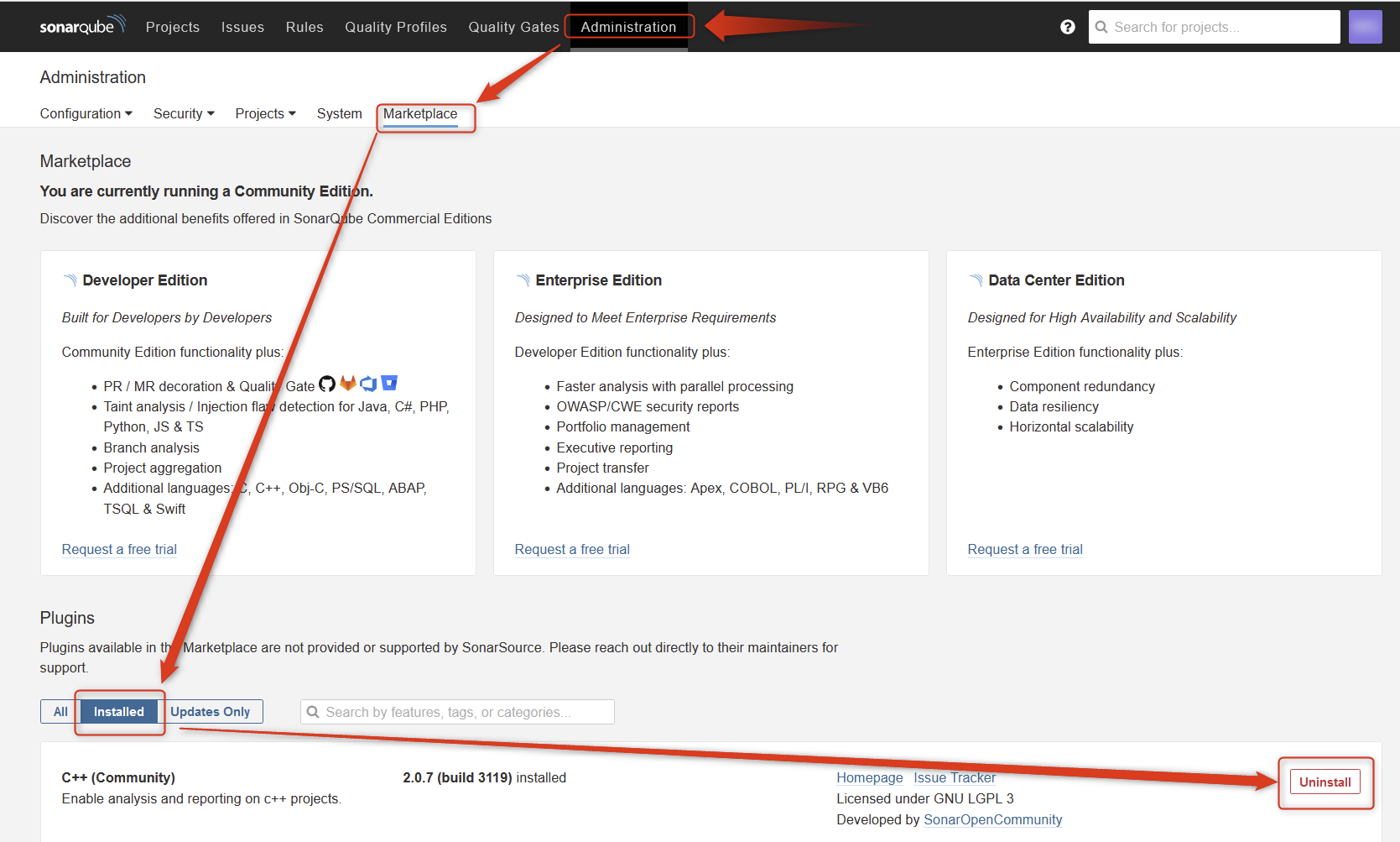 Seems Sonar-cxx might be interfering with SonarSource CFamily plugin ...