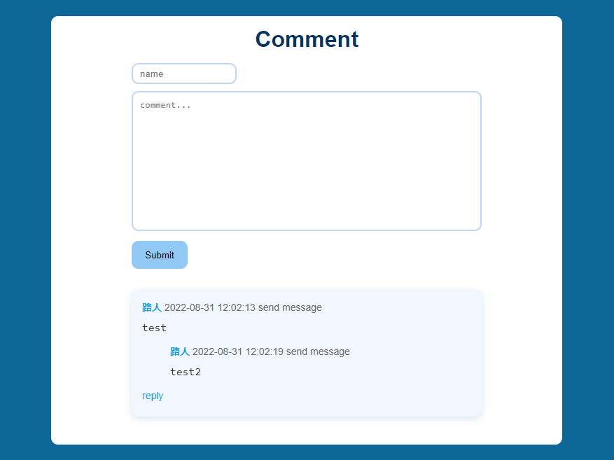 comment - Codesandbox