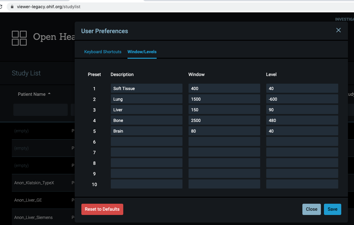 Support for window level presets · Issue #1289 · OHIF/Viewers · GitHub