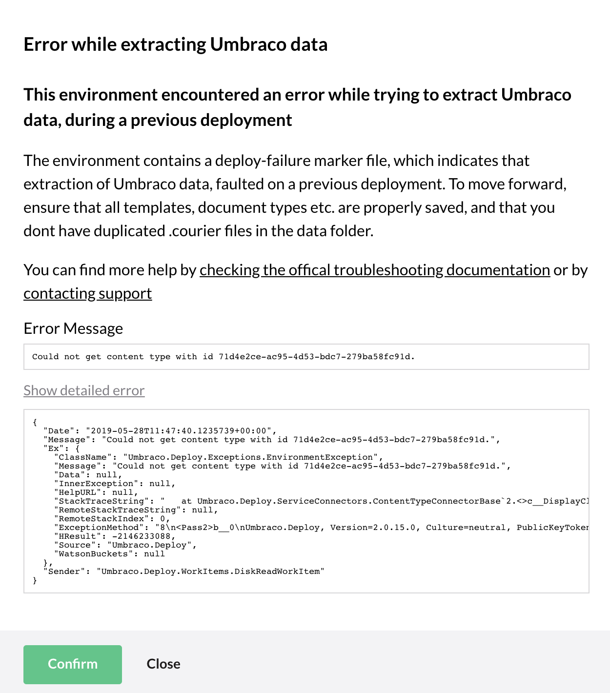 Better error message when a content type depends on a missing content type · Issue #87 · umbraco ...