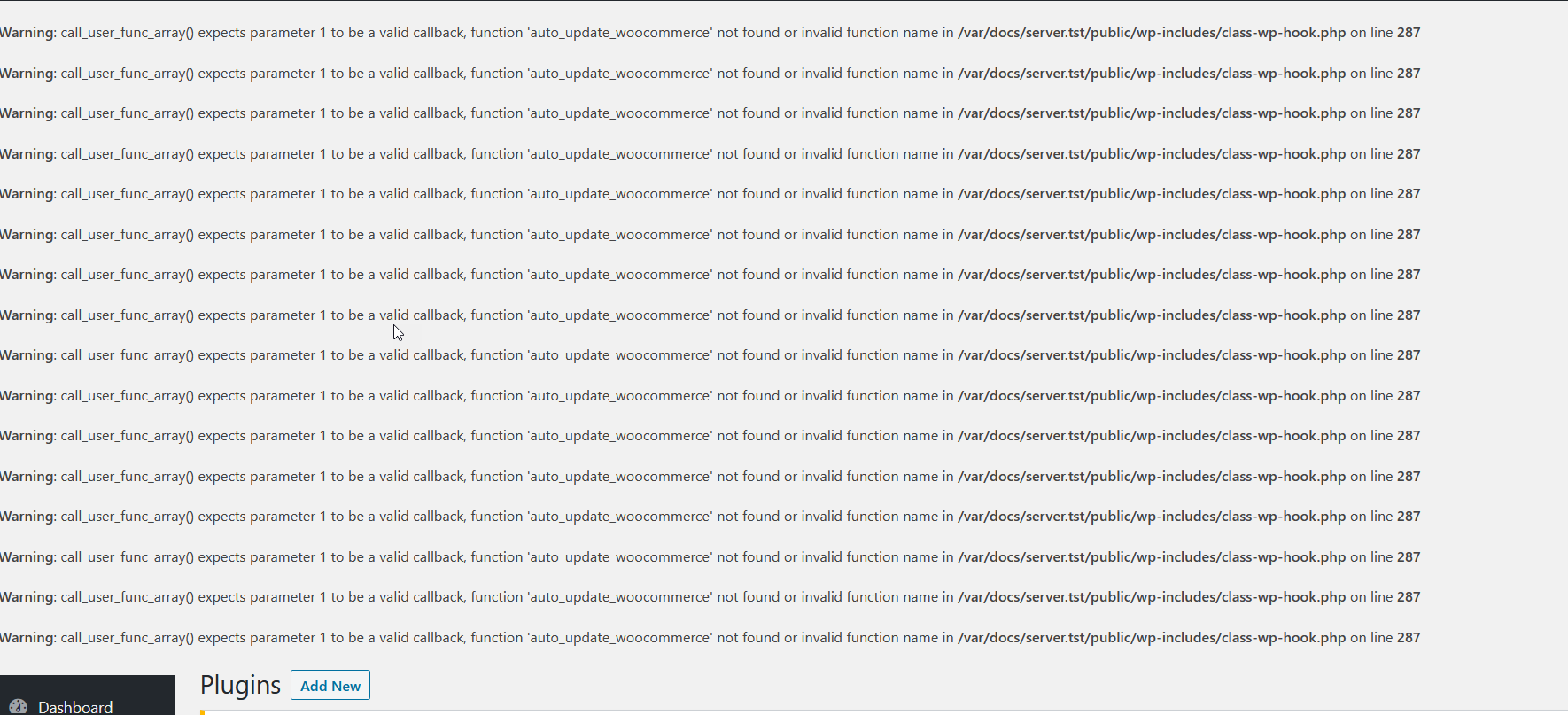 Auto Update Warning · Issue 27337 · Woocommerce Woocommerce · Github