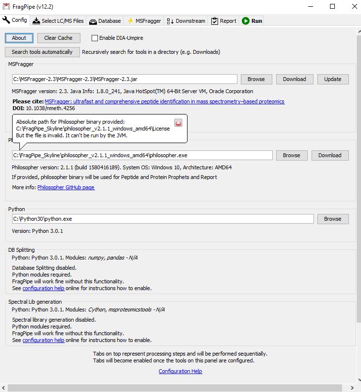 Missing Iprophpepxml And Not Recognising Python Installed Programs