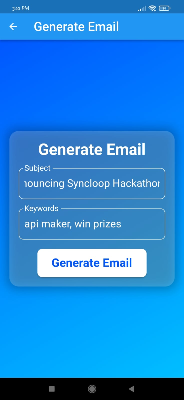 GitHub - WilfredAlmeida/syncmail: AI Email Generator Flutter app, built using Syncloop