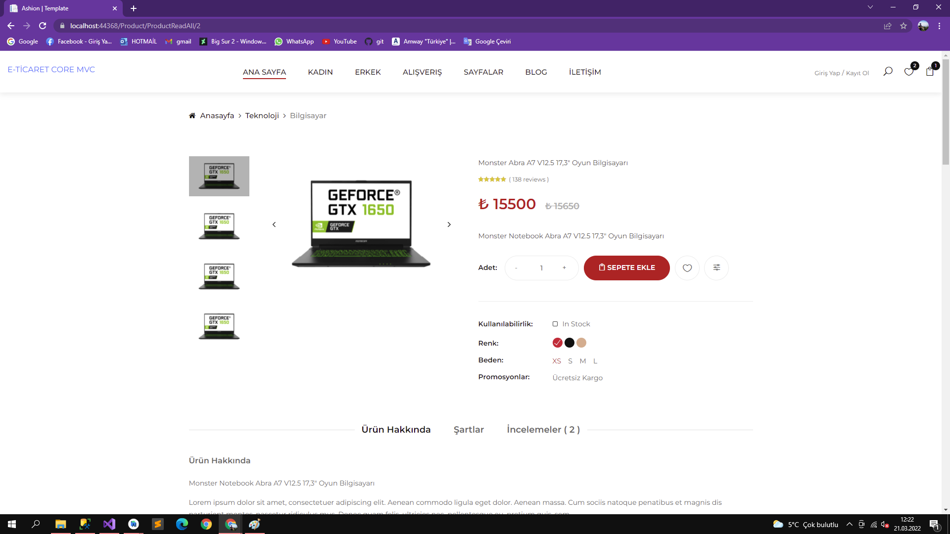 GitHub - ersinbulut/EticaretCOREMVC: Murat Yücedağ Asp.Net Core 5.0 Proje Kampı 2. Proje