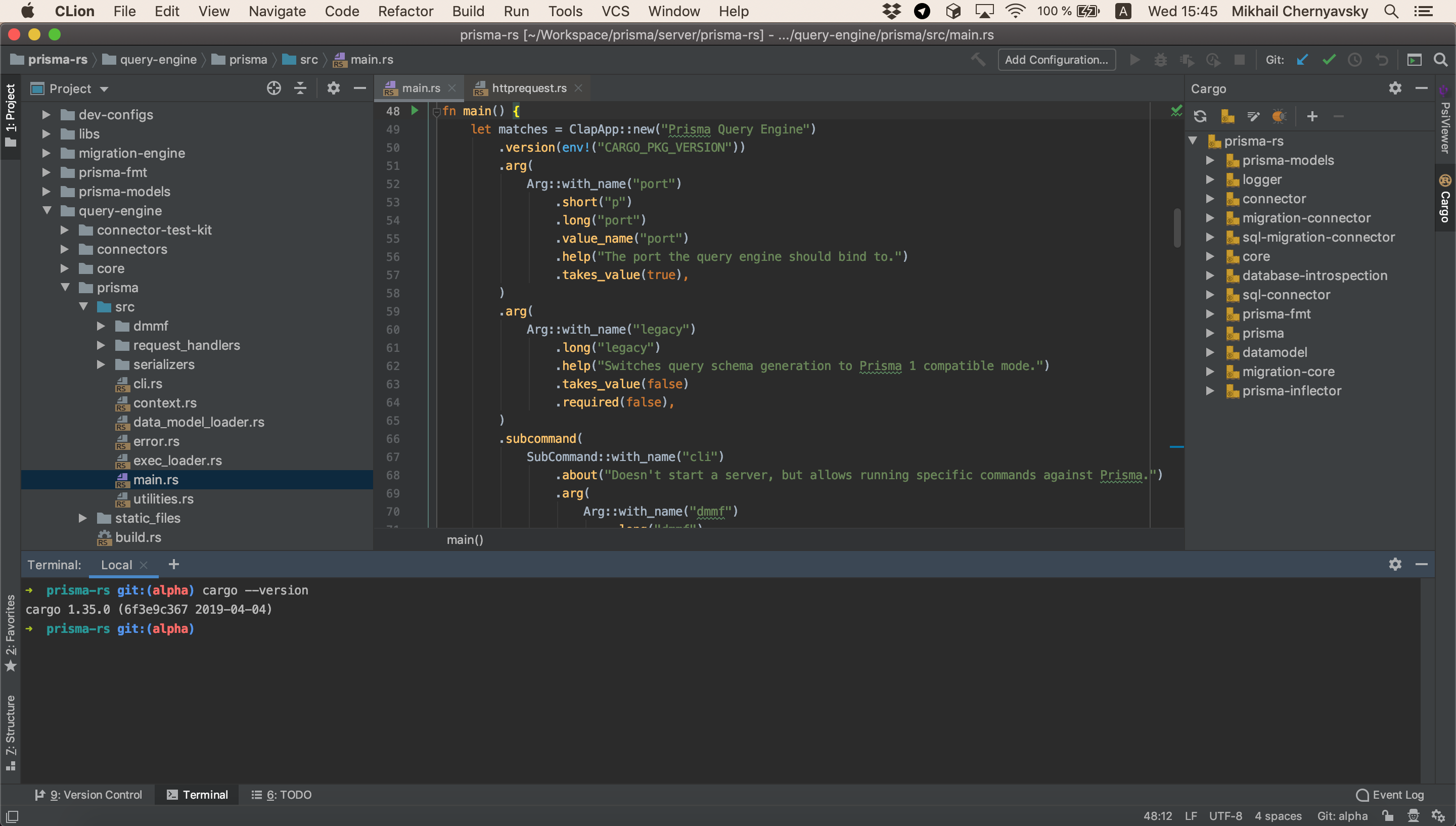 Rust Plugin fails with: Cargo project update failed: com.google.gson.stream ...