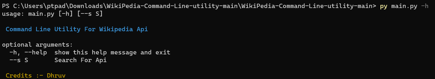 Github Dhruv Coderwikipedia Command Line Utility Provide You Wiki Search Based On Your Query