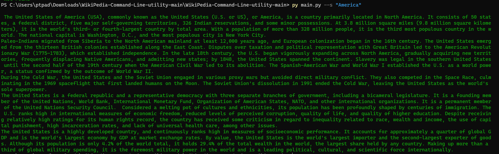 Github Dhruv Coderwikipedia Command Line Utility Provide You Wiki Search Based On Your Query