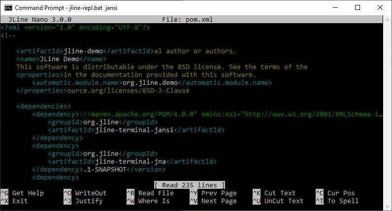 Nano editor does not work well on Windows terminals · Issue #676 · jline/jline3 · GitHub