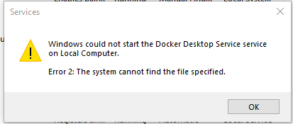 Attempting to reinstall Docker Desktop for Windows after uninstalling not working · Issue #5840 ...