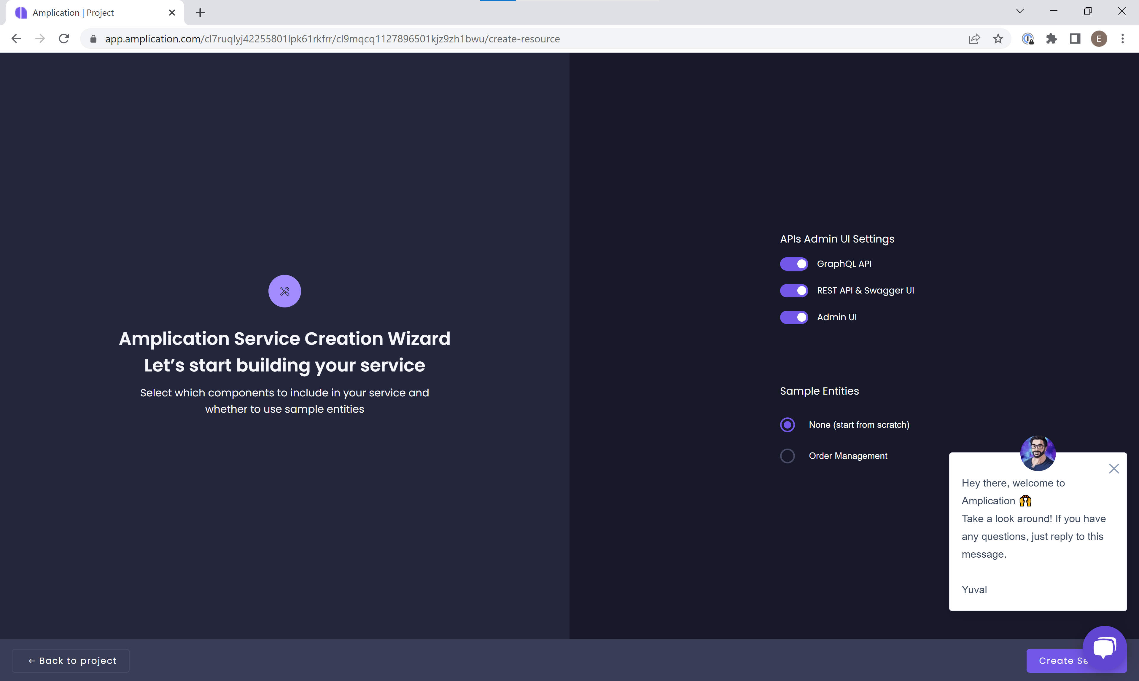 馃悰 Bug Report In Service Wizard Screen Support Widget Hides Create Service Button 路 Issue