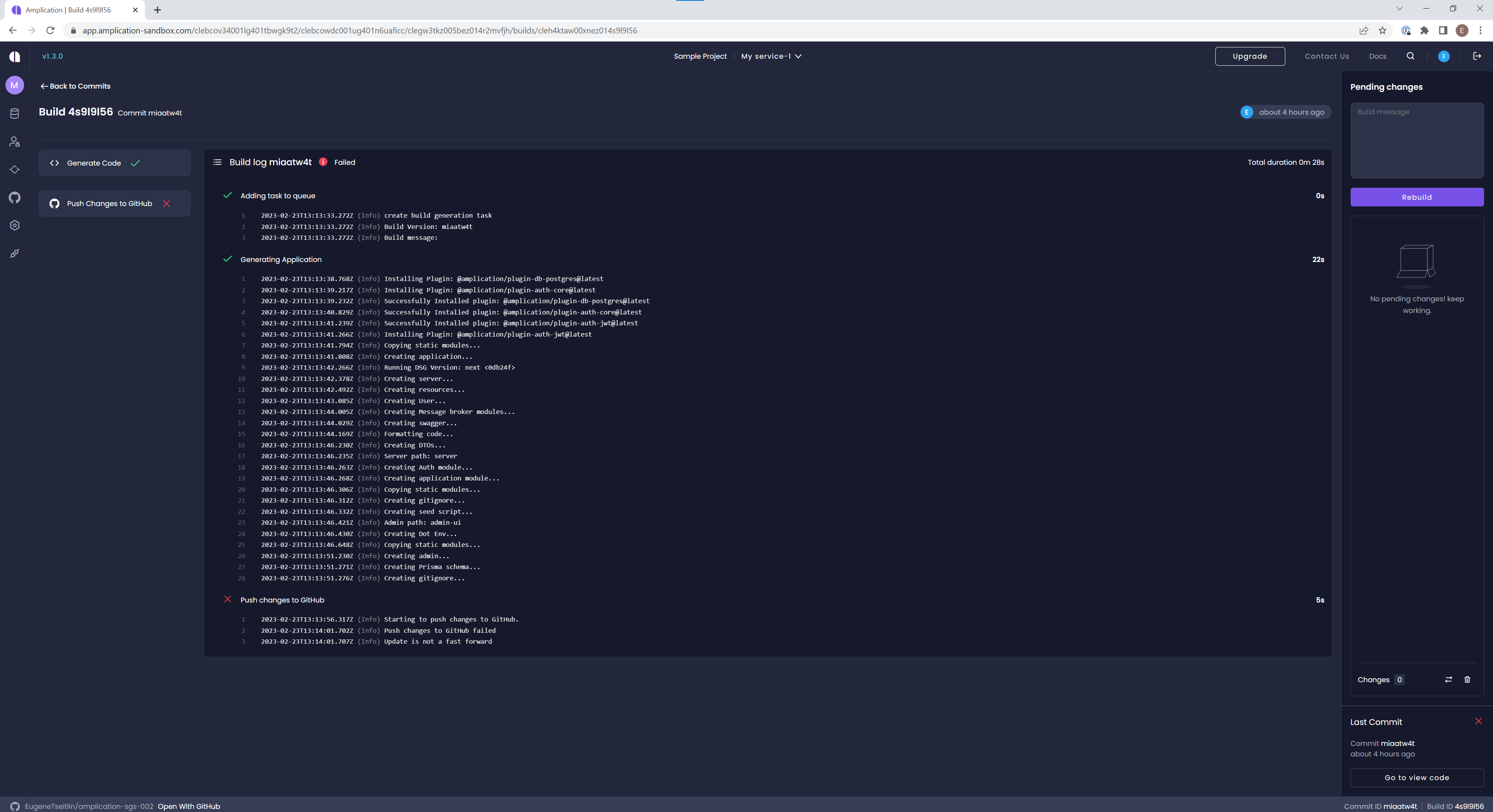 🐛 Bug Report: Git smart Strategy failed for some services · Issue #5224 · amplication ...