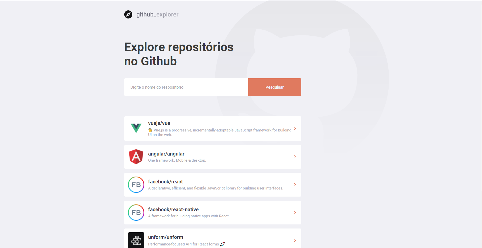 GitHub - astracoder/github-explorer: Application that searches Git repositories, using the Git API.