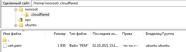 You need to specify the origin certificate path by specifying the origincert option in the ...