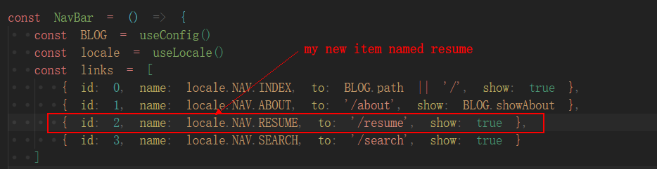 Add a new item in Navbar but don`t show · Issue #309 · craigary/nobelium · GitHub