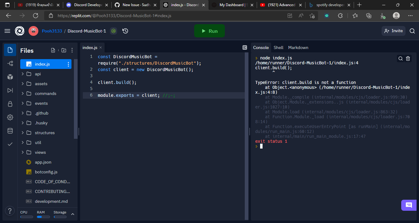 Issue #825 · SudhanPlayz/Discord-MusicBot · GitHub