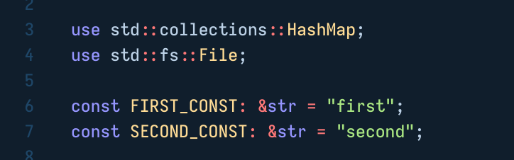 Fold consecutive `const` items as `use` statements in VSCode · Issue #8114 · rust-lang/rust ...