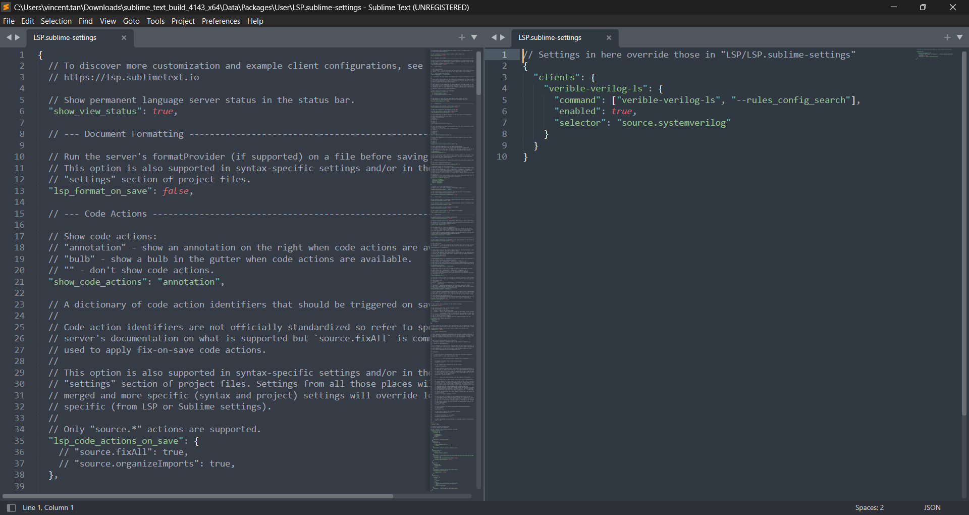 Verible Language Server not picking up .rules.verible_lint on Sublime ...
