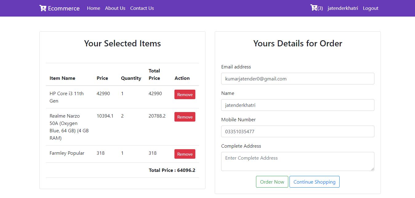 GitHub - Jatender-Khatri/Ecommerce-website: A web app is used to ...