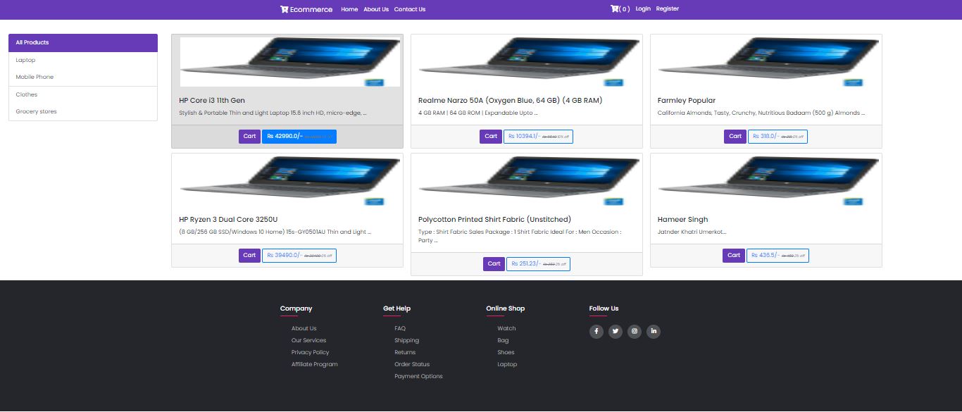 GitHub - Jatender-Khatri/Ecommerce-website: A web app is used to ...