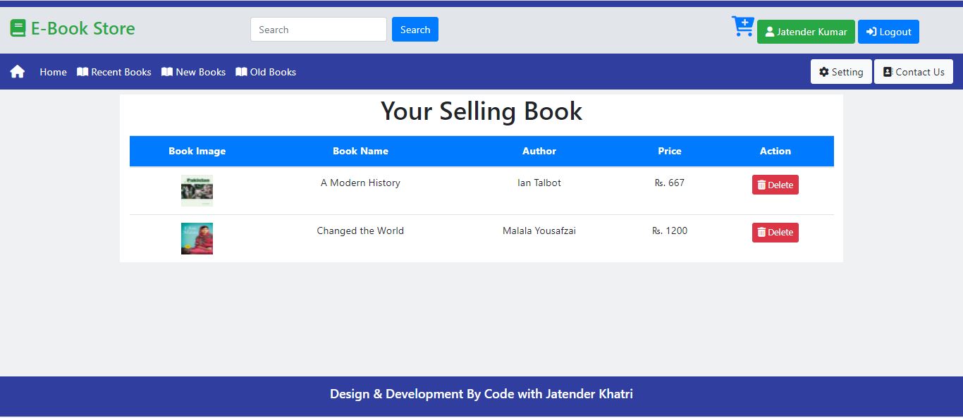 GitHub - Jatender-Khatri/EBook-Store: This project contain only to ...