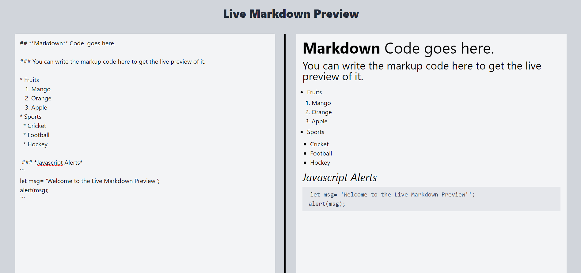 GitHub - anand-nakat/Live-Markdown-Preview: A simple Web App that gives live preview of the ...