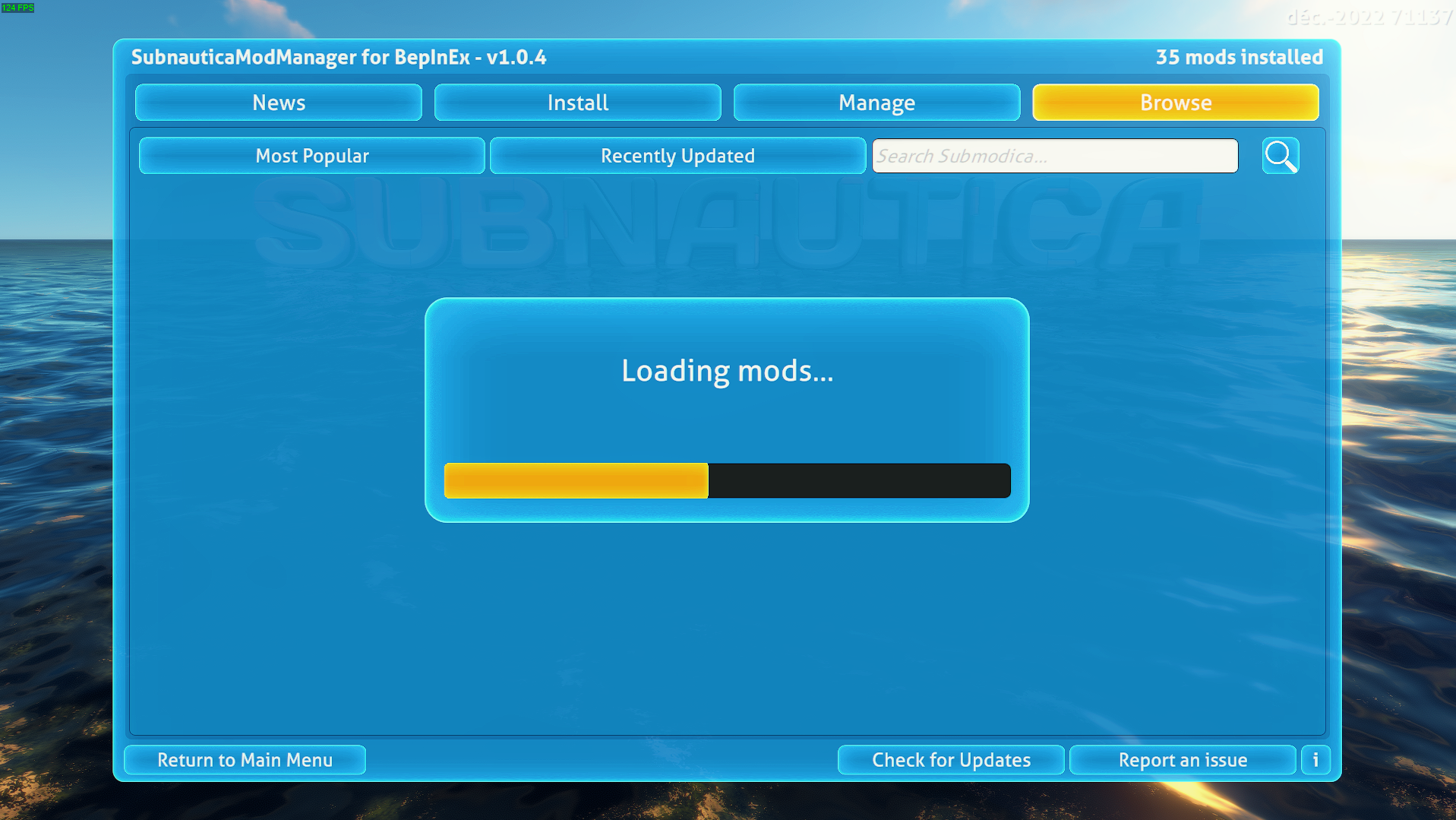 Browse - Loading mods freeze · Issue #5 · LeeTwentyThree/SubnauticaModManager · GitHub