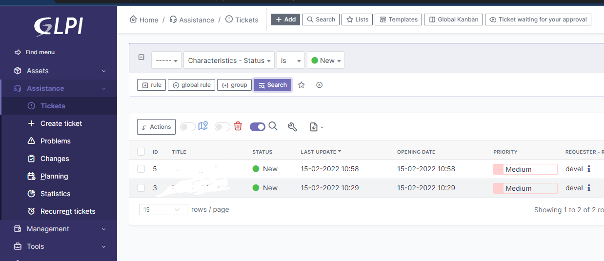 Created requests are not visible in my issues · Issue #2592 · pluginsGLPI/formcreator · GitHub