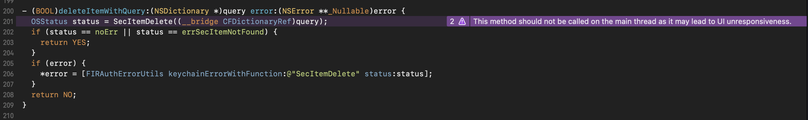 Firauthkeychainservices Causing Thread Warning When Calling Auth Auth Signout Method · Issue