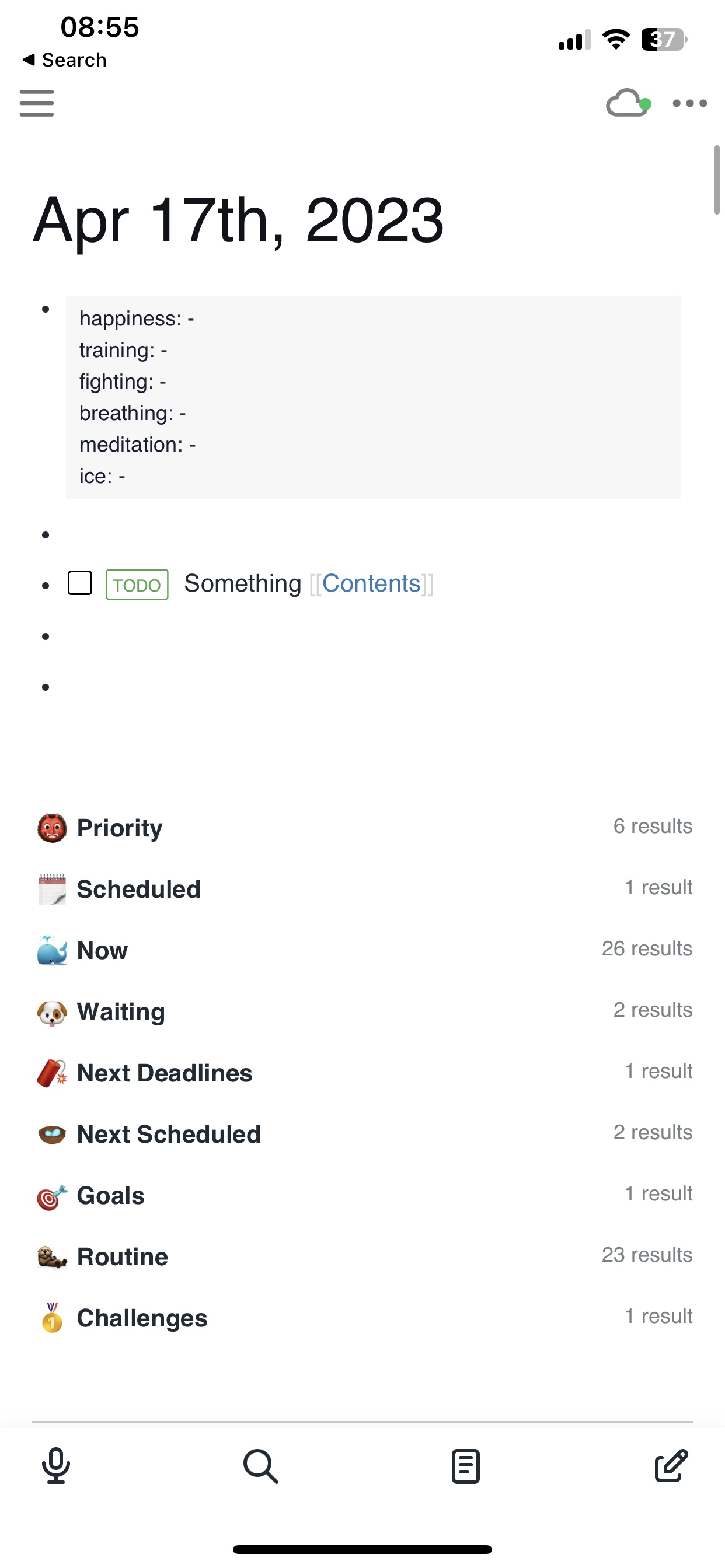 A collapsed today's queries are not shown on the Today's Page in the ...
