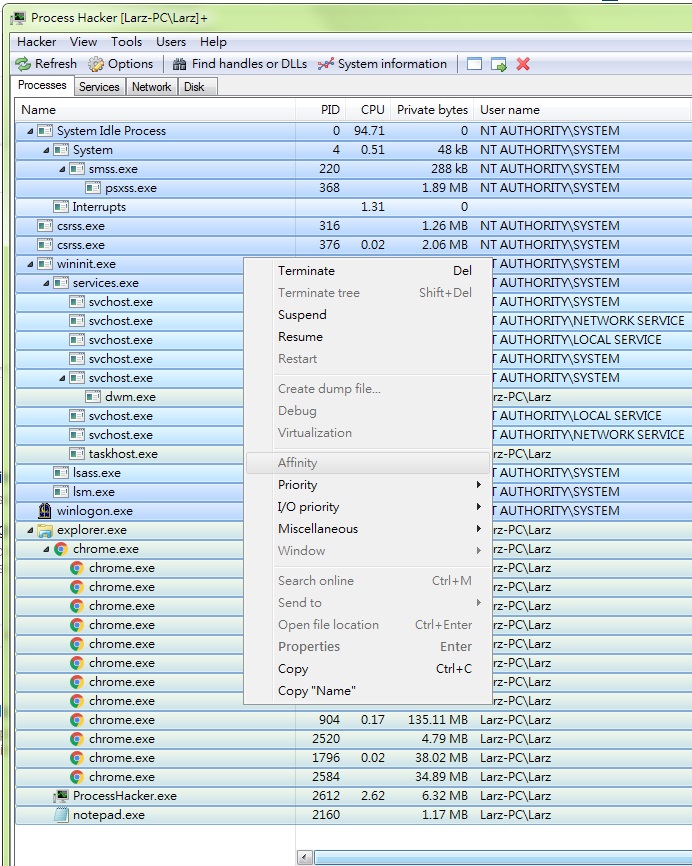 set affinity for multiple selected processes · Issue #553 · winsiderss ...