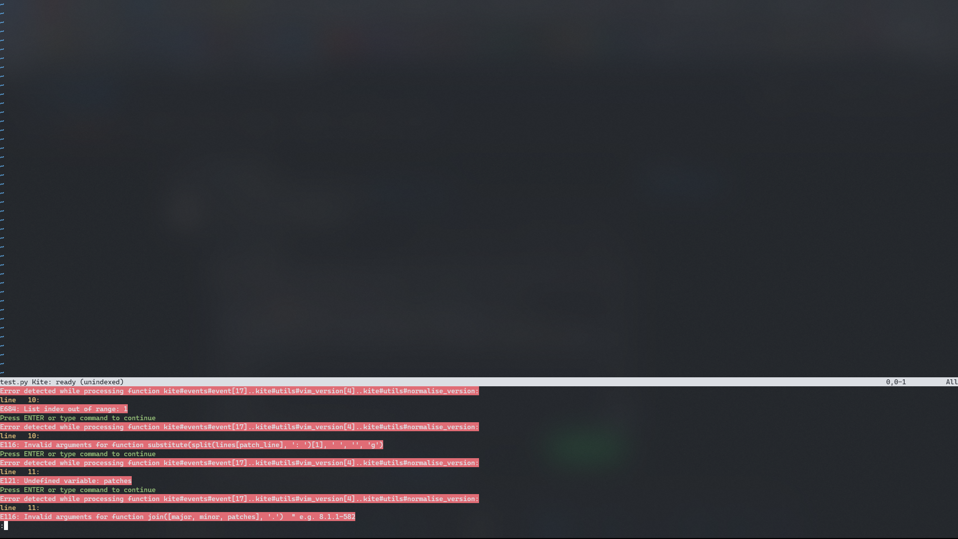 Vim Crash Whenever Open Python Files · Issue 291 · Kitecoissue Tracker · Github