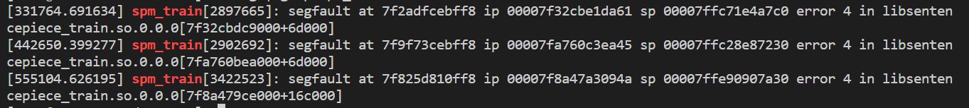 segment fault · Issue #862 · google/sentencepiece · GitHub