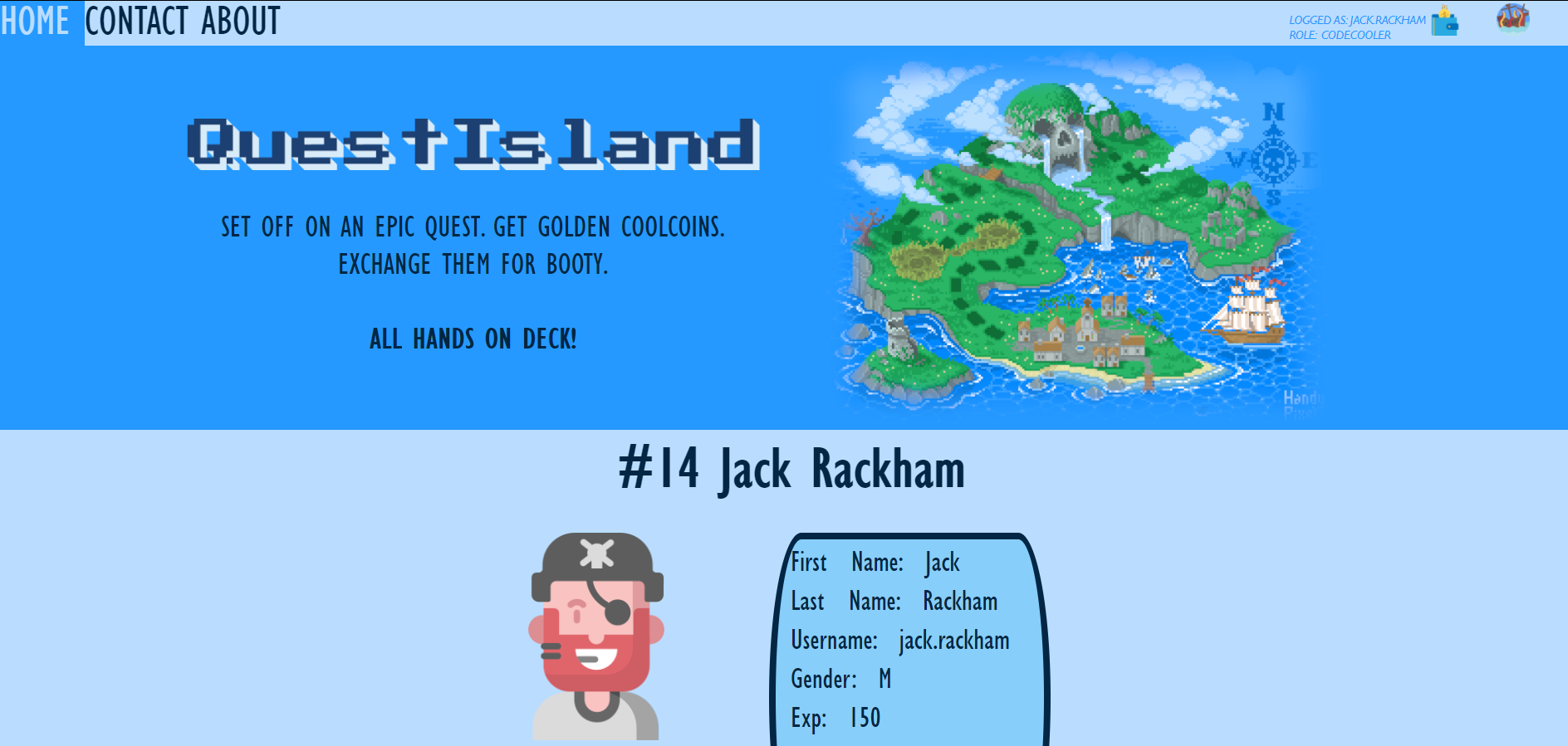 GitHub - kettu0/QuestIsland: First web project for coding school, Codecool. The platform on ...