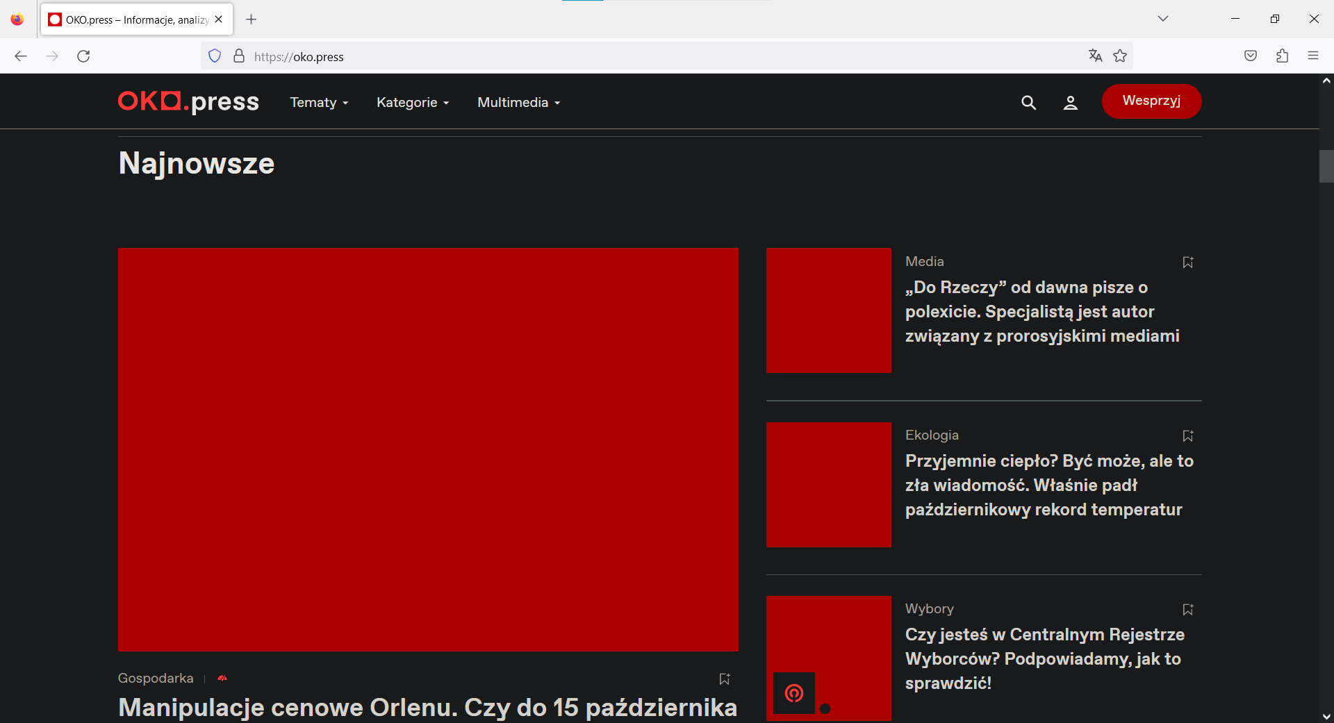 [Broken Website] images replaced with red boxes on oko.press · Issue #11776 · darkreader ...