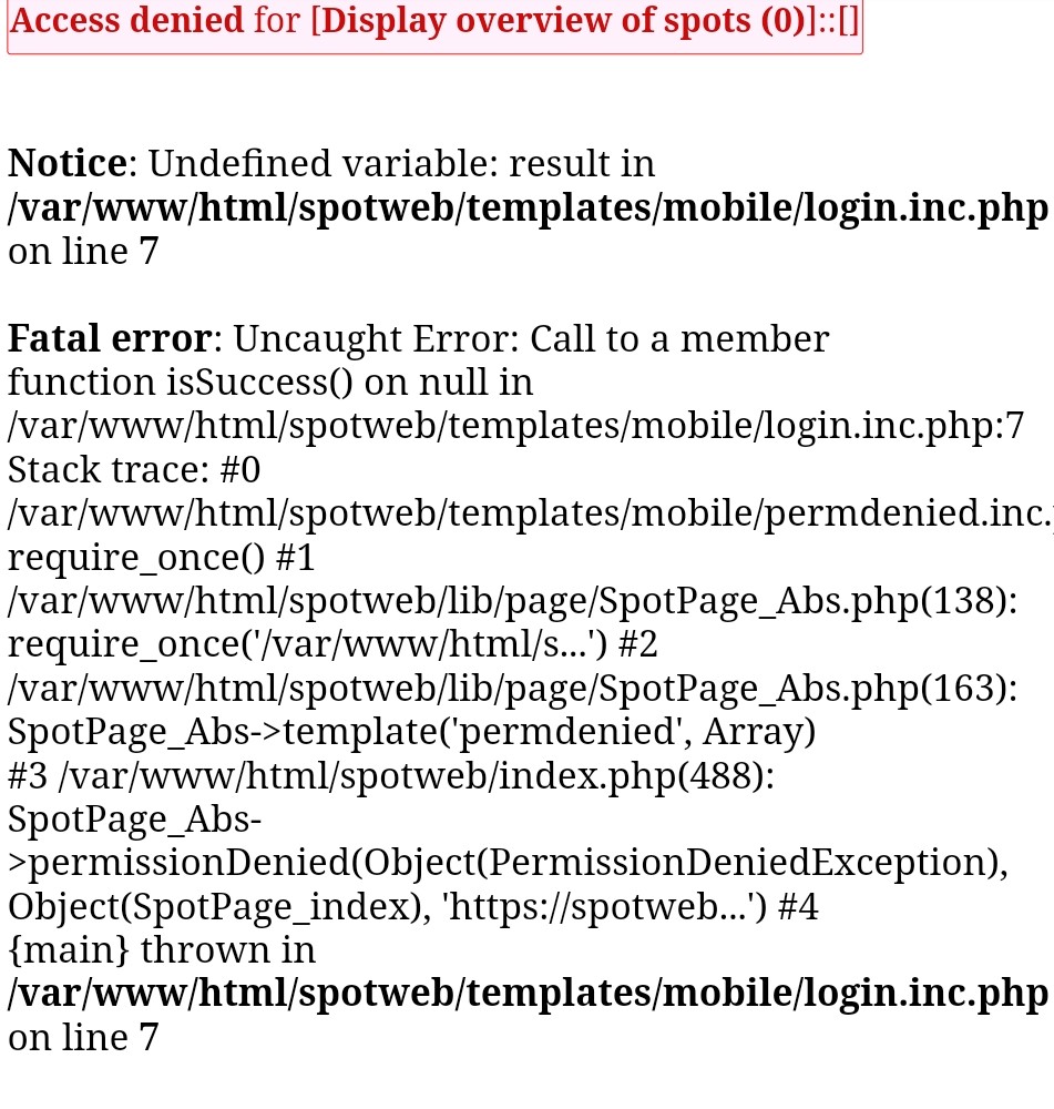 spotweb on mobile device error after last git pull. · Issue #569 · spotweb/spotweb · GitHub