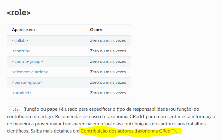 Taxonomia CRediT (Contributor Roles Taxonomy), proposta de CASRAI ...