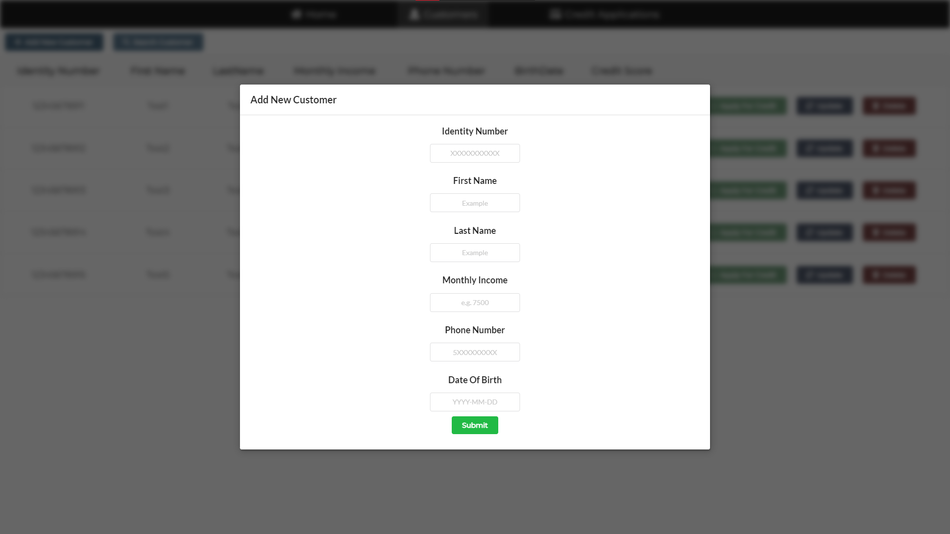 GitHub - gorkemyelken/CreditApplicationSystem-Frontend