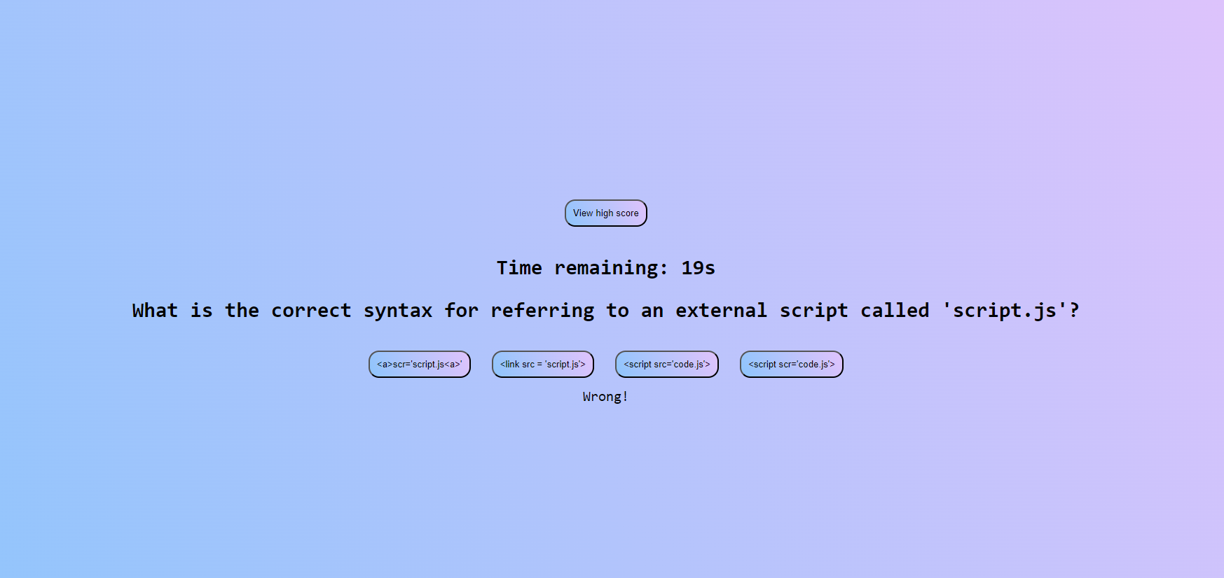 GitHub - AraelT8/Script-Quiz