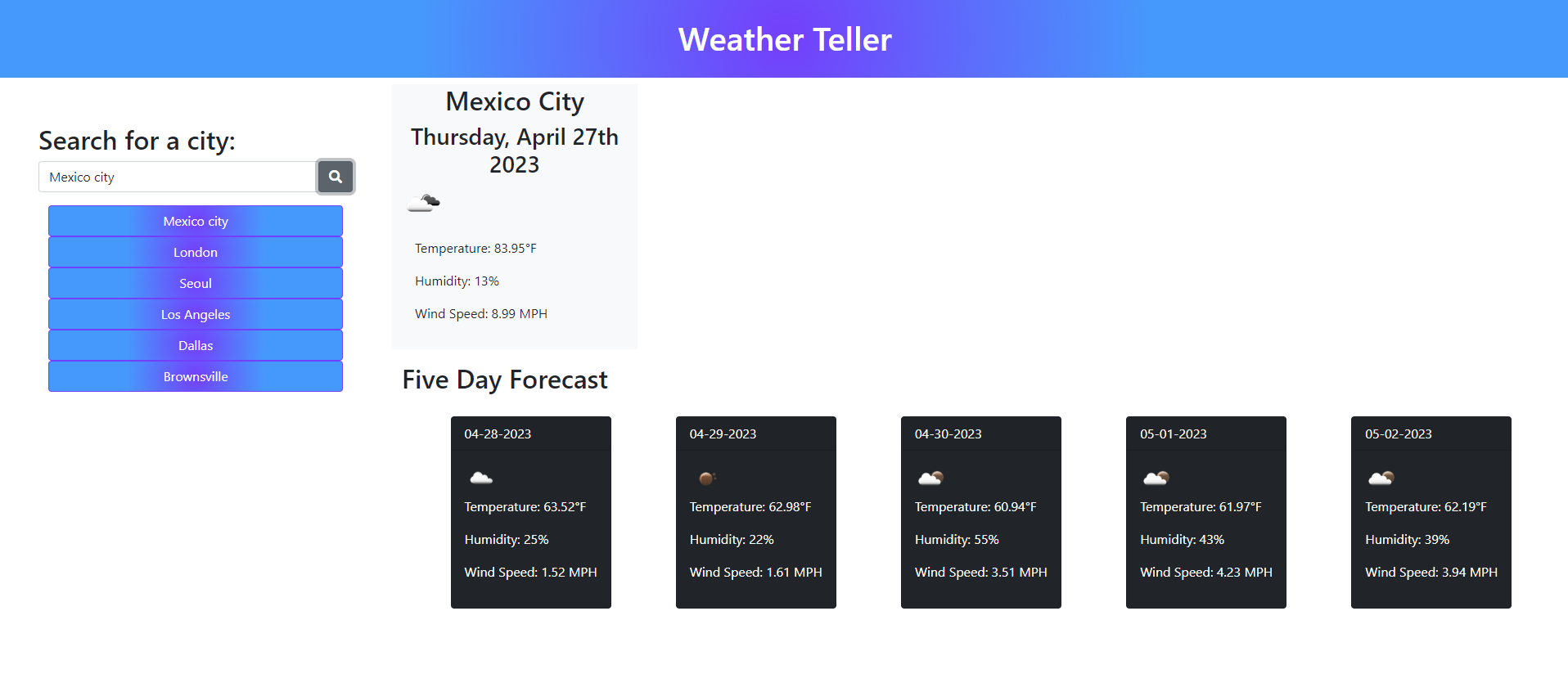 GitHub - AraelT8/Weather-Teller