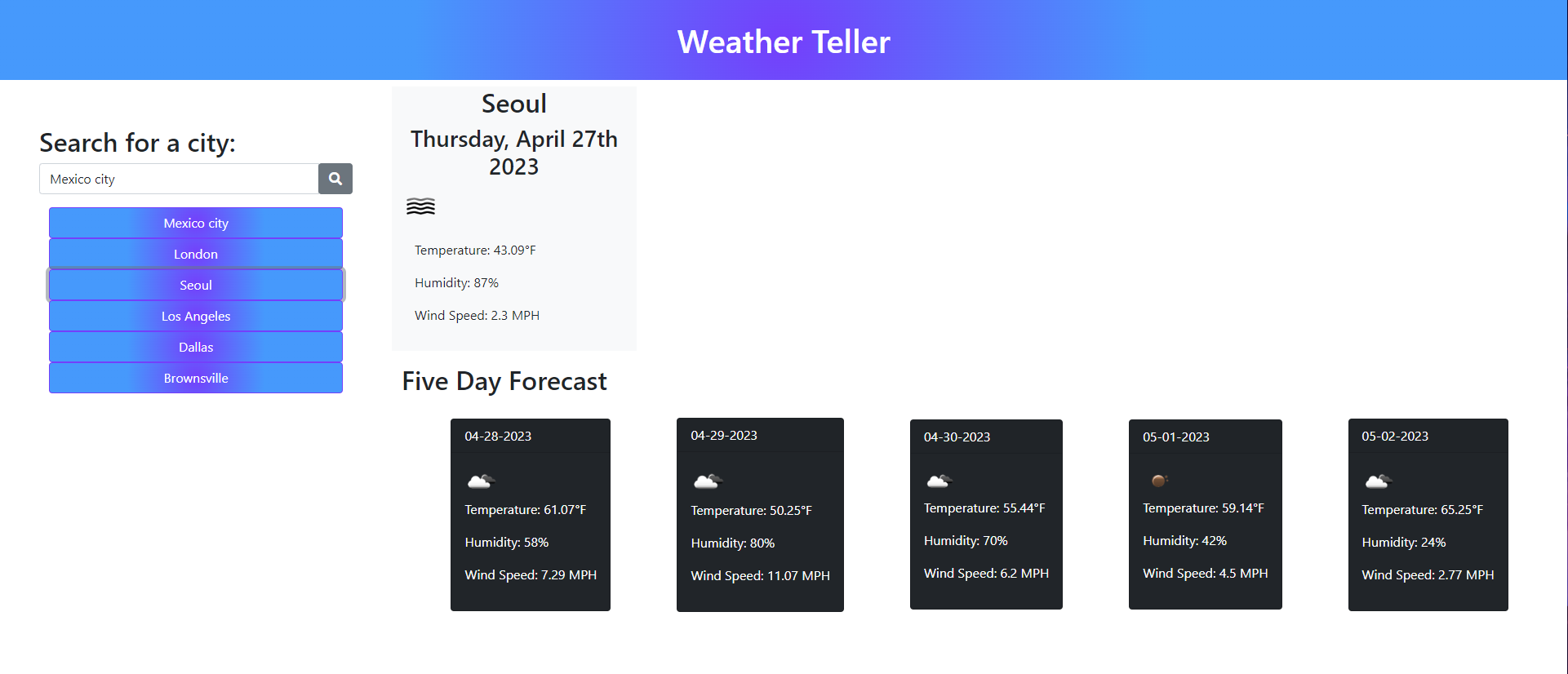 GitHub - AraelT8/Weather-Teller