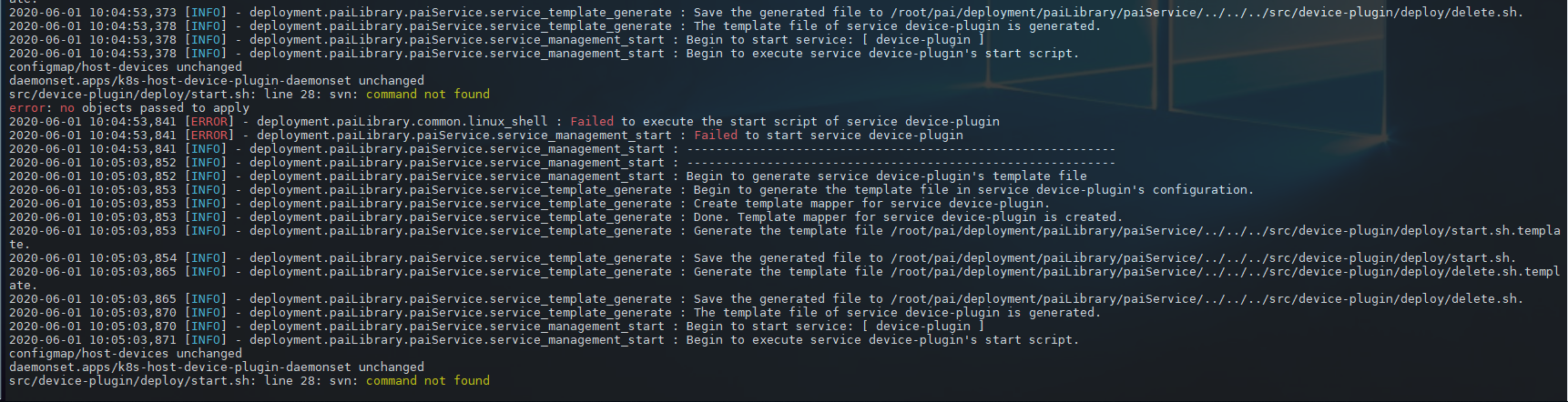 Error starting openpai service · Issue #4590 · microsoft/pai · GitHub