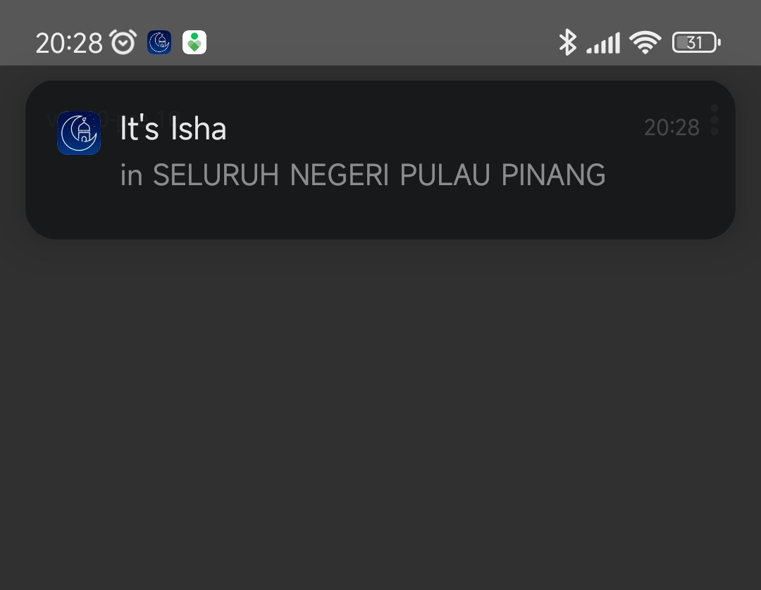 [Feedback] Isyak notification delay PNG01 · Issue #140 · mptwaktusolat/app_waktu_solat_malaysia ...