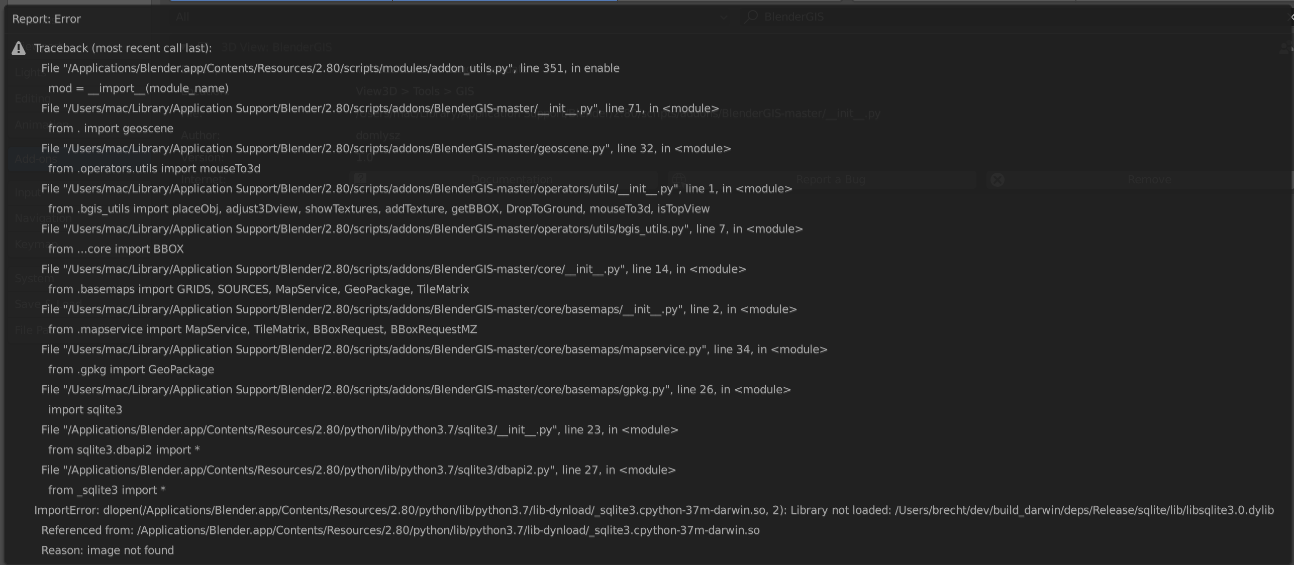 enable error · Issue #255 · domlysz/BlenderGIS · GitHub