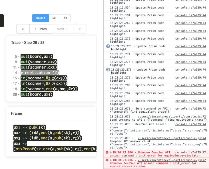 Equivalence simulator not working with Pret-à-voter · Issue #32 · DeepSec-prover/deepsec · GitHub