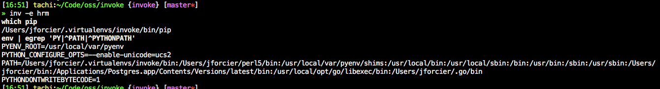 "command not found" given for calls to executables located in virtualenv `bin/` on python 2.7 ...
