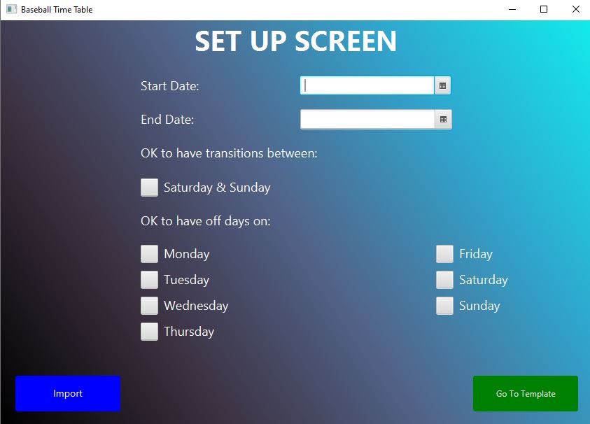 GitHub - dgodfrey206/TimeTableManager: An application for generating baseball timetables.