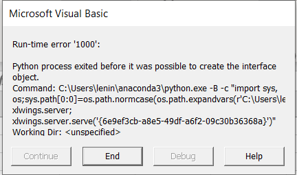 Cannot use the xlwings quickstart · Issue #1394 · xlwings/xlwings · GitHub