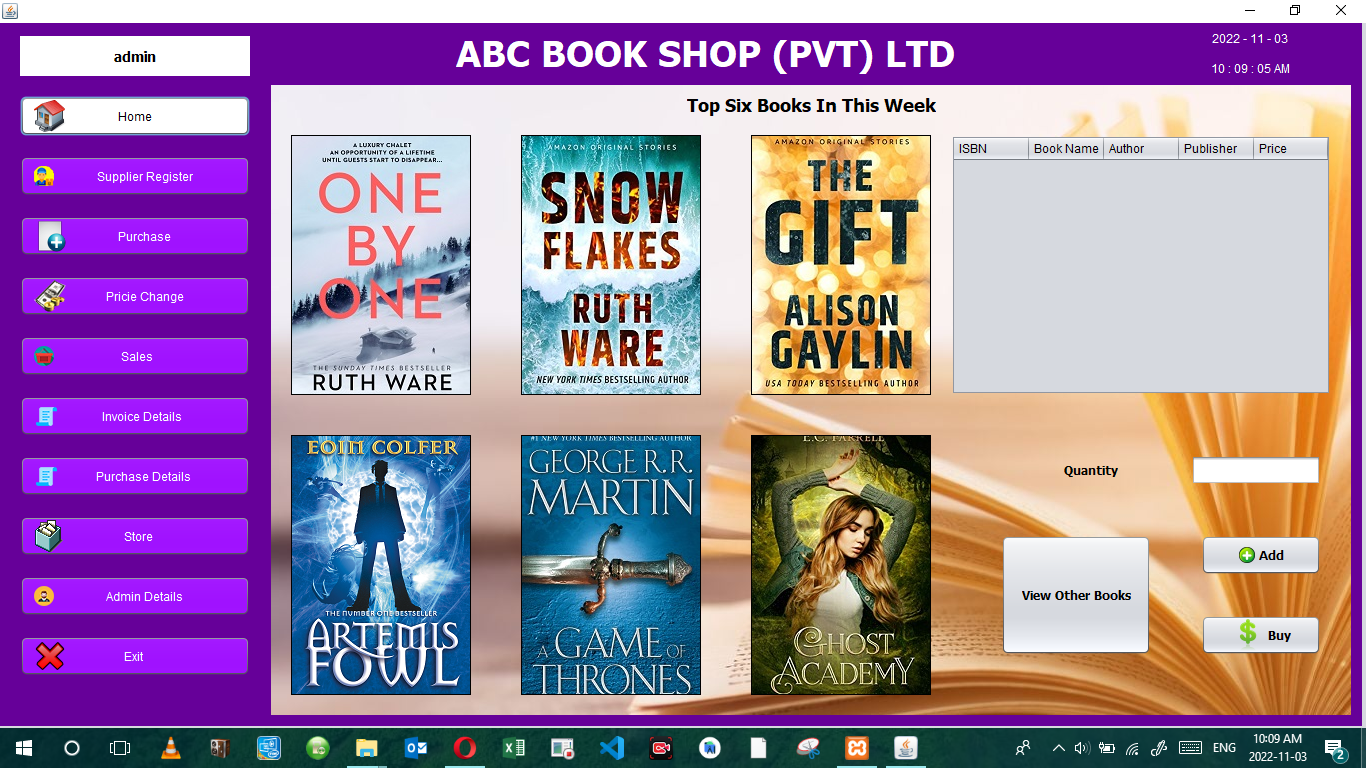 GitHub - kasunvimukthi/Book-Shop-Management-System: This is a Book Shop ...